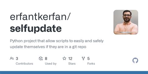GitHub Erfantkerfan Selfupdate Python Project That Allow Scripts To Easily And Safely Update