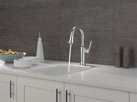 Single Handle Pull Down Bar Prep Faucet In Lumicoat® Chrome 9984 Pr
