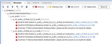 vivado 2021 1 video framebuffer ip not synthesizing