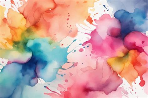 Premium Vector Watercolor Background Multicolor Watercolor Splash Abstract Multicolored