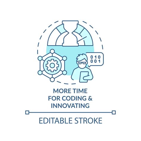 More Time For Coding And Innovation Turquoise Concept Icon Cloud Computing Pros Abstract Idea