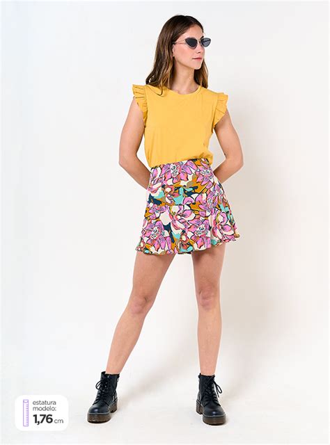 Ripley Falda Corta Mujer Barbados Multicolor Amador