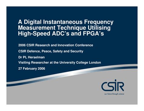 Pdf Digital Instantaneous Frequency Measurement Technique Utilising