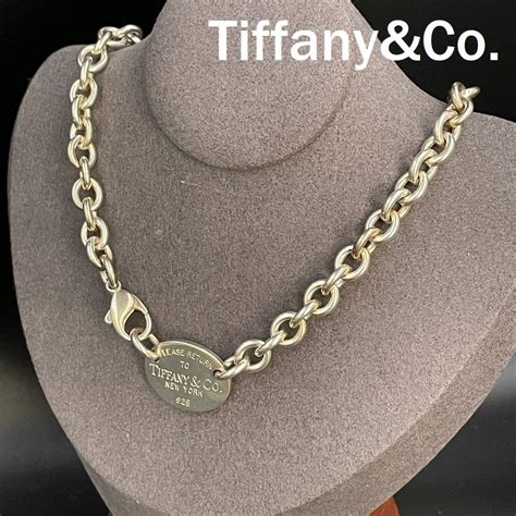 【やや傷や汚れあり】【人気】tiffanyandco ティファニー リターントゥ ティファニー オーバルタグ チョーカー Sv925