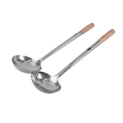 Jual SENDOK SOP CENTONG IRUS MASAK GAGANG KAYU PANJANG STAINLESS STEEL CM HANDLE KAYU ANTI