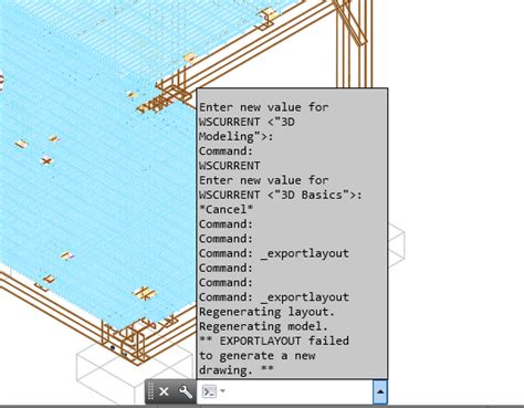 export failed when drawing exported from layout to model autodesk