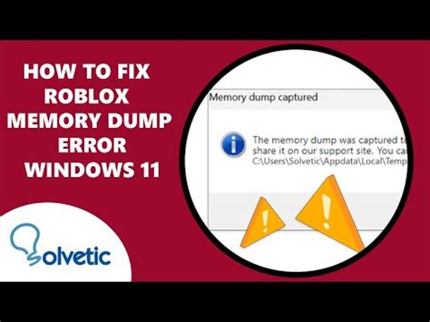 How To Fix Roblox Memory Dump Error Windows