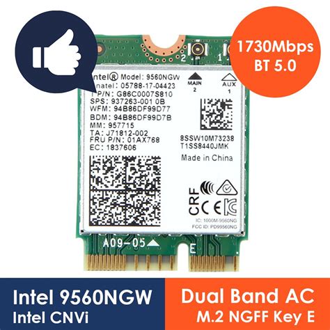 Jual Wifi Card Intel 9560ngw Cnvi Wireless Ac 9560 M 2 Ngff Laptop Pc