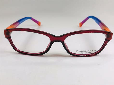 New Designer Inspired Runway Tween 33 Pink And Rainbow Eyeglasses 50mm