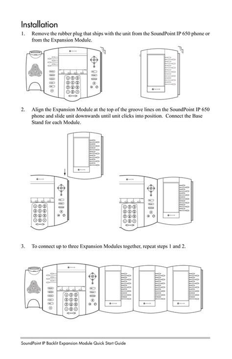 Polycom Soundpoint Ip650 Add On Module Quick Reference Guide Pdf Business Business And Finance