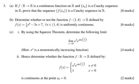 solved 3 a iff r r is a continuous function on r and