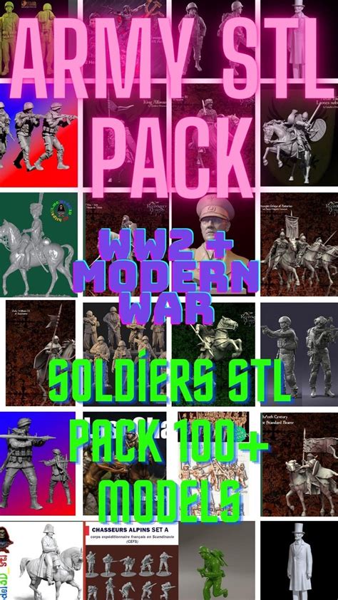 Army Stl Pack Modern War Stl Pack Napelonic Stl Pack Soldier Stl