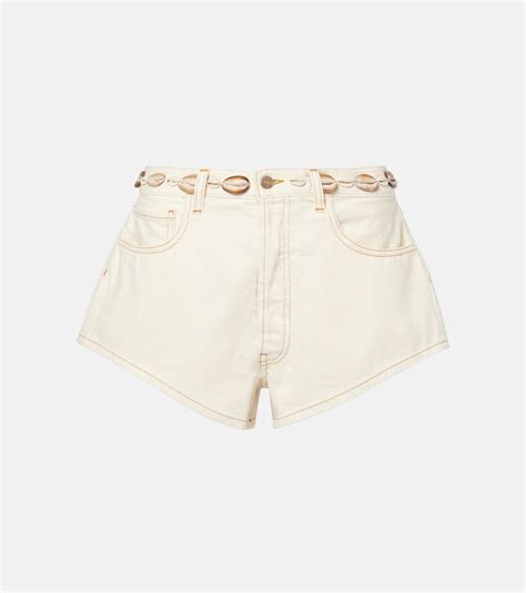 Ocean Dream Denim Shorts In White Alanui Mytheresa