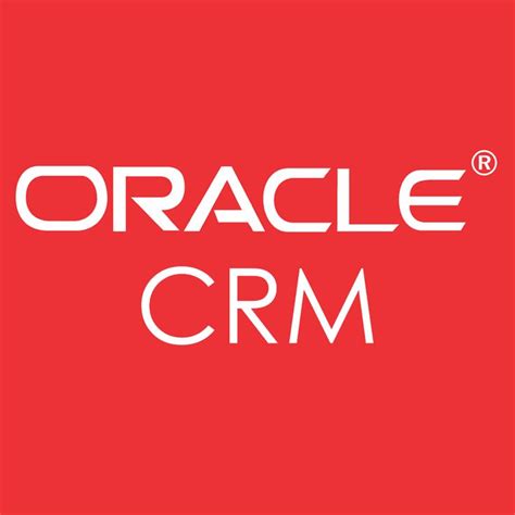Oracle Crm Logo On Red Background
