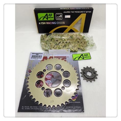Honda RS150 RSX150 RSX 150 RS 150 Sprocket 415 Set Spoket Gold Aji