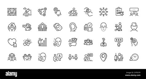 Hiring Employees House Protection And Cursor Line Icons Pack For Web App Line Icons Vector