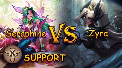 Seraphine Vs Zyra Support Full Game League Of Legends Patch 13