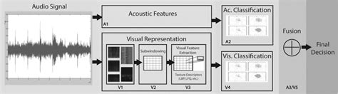 visual and acoustic feature extraction and classification steps