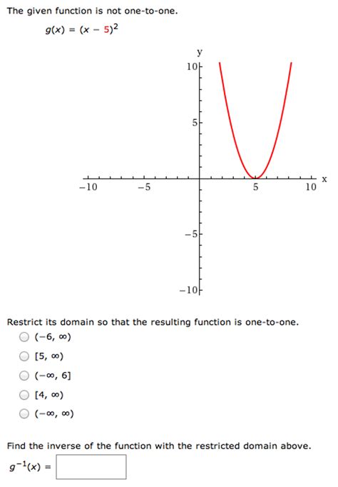 Solved The Given Function Is Not One To One Gx X