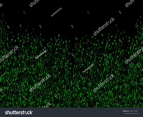 Streaming Binary Code Cyber Background Big Stock Vector Royalty Free