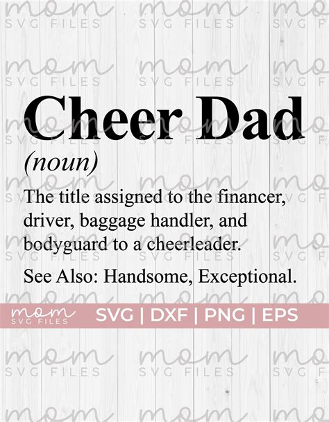 Cheer Dad Svg Funny Cheer Dad Svg Cheer Dad Shirt Svg Cheerleader