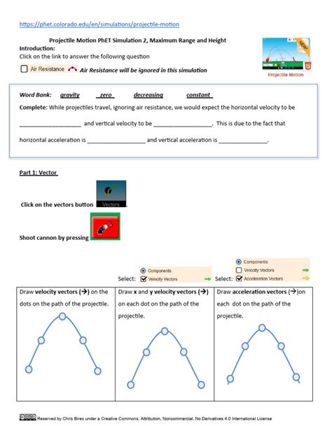 enrique cavazos projectiles phet sim 2 range and maximum height