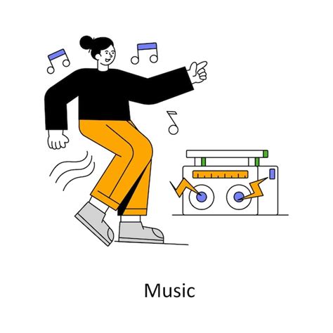 Premium Vector Music Flat Style Design Vector Illustration Stock