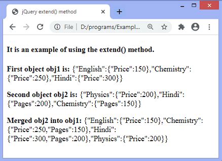 JQuery Extend Method Online Tutorials Library List Tutoraspire Com