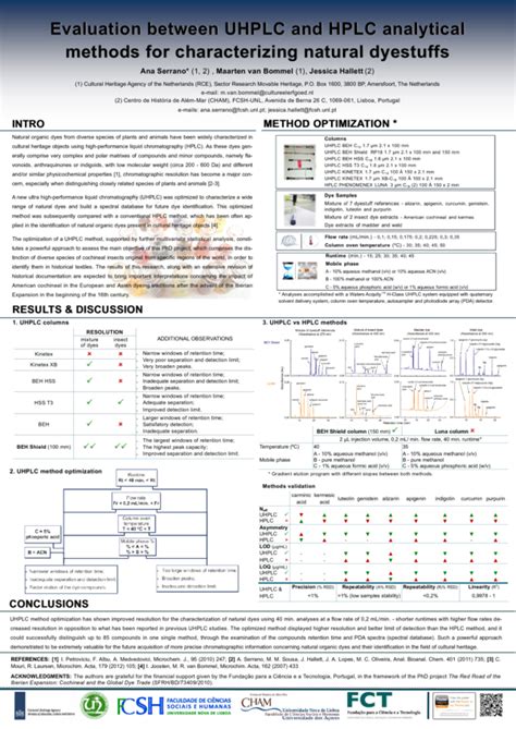 Pdf Evaluation Between Uhplc And Hplc Analytical Methods For Characterizing Natural Dyestuffs