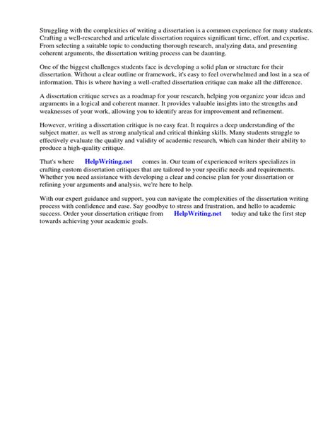 Exemple Plan Dissertation Critique Pdf Thesis Expert