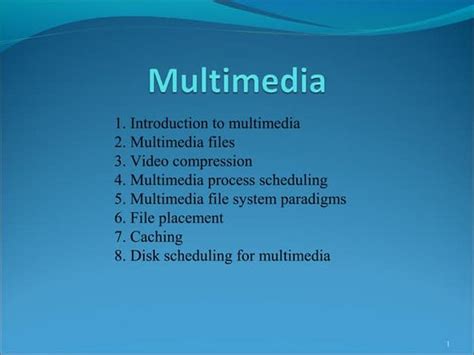Distributed Multimedia Systemsdmms Ppt