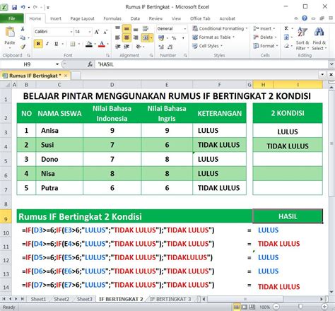 Rumus If Bertingkat Di Excel Lengkap Dengan Contoh