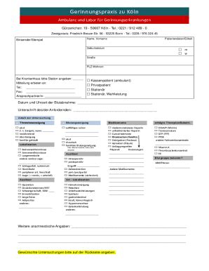 Ausfüllbar Online 19 50667 Kln Tel Fax Email Drucken pdfFiller
