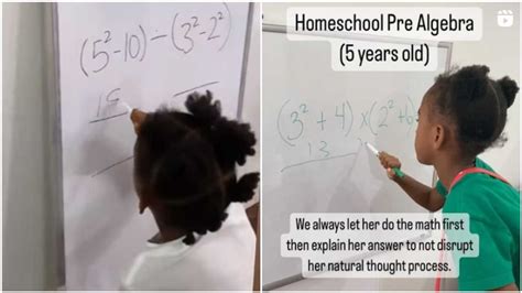 Five Year Old Maths Prodigy Solves Complex Algebra Equations Viral