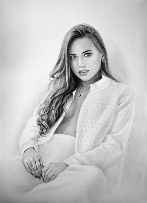 Portfolio Full Length Portrait Of A Girl Dry Brush Technique 120x90