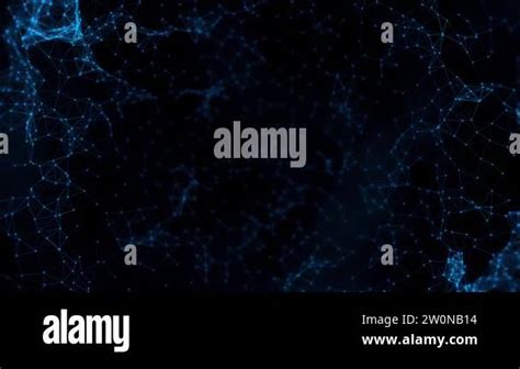 abstract plexus structure of many glowing connected lines and particles