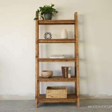DIY Ladder Bookshelf BUILDING PLANS