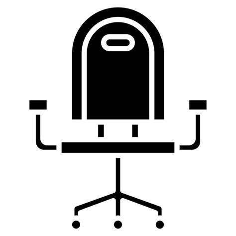 Premium Vector Office Chair Glyph Solid Black Illustration