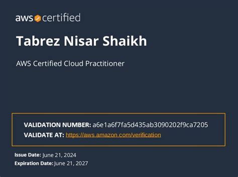 Tabrez Nisar Shaikh On Linkedin Awscertified Cloudpractitioner