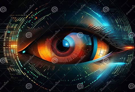 Digital Eye Data Network And Cyber Security Technology Stock