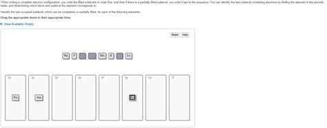 Solved When Writing A Complete Electron Configuration You