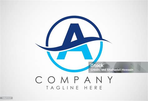 Inisial Alfabet Dengan Desain Logo Swoosh Atau Gelombang Laut Simbol Alfabet Grafis Untuk
