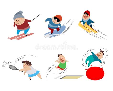 Cartoon children in action stock vector. Illustration of playful ...