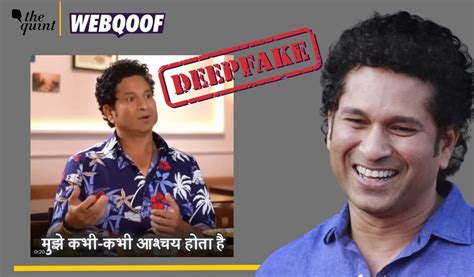 Sachin Tendulkar Indian Cricket Legend Flags Disturbing Deepfake