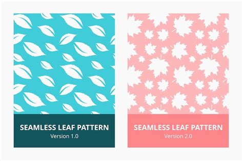 Premium Vector Two Different Patterns For A Leaf Pattern