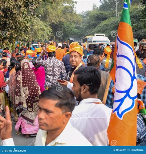 Delhi India December 02 2022 Bharatiya Janata Party Bjp Supporter