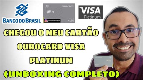 UNBOXING CHEGOU O MEU CARTÃO OUROCARD VISA PLATINUM DO BANCO DO