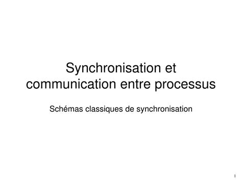 Ppt Synchronisation Et Communication Entre Processus Powerpoint
