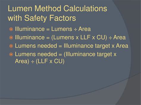Lighting Calculations Lumen Method At Samuel Truelove Blog