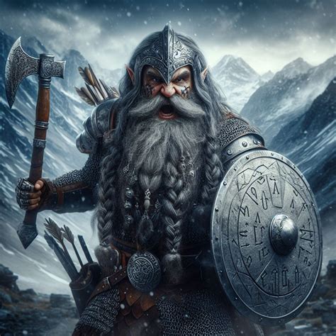 Download Fantasy Ax Dwarf Royalty Free Stock Illustration Image